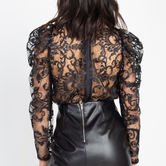 iris | Tops | Ladies New Mesh Lace Long Sleeve Shirt | Poshmark